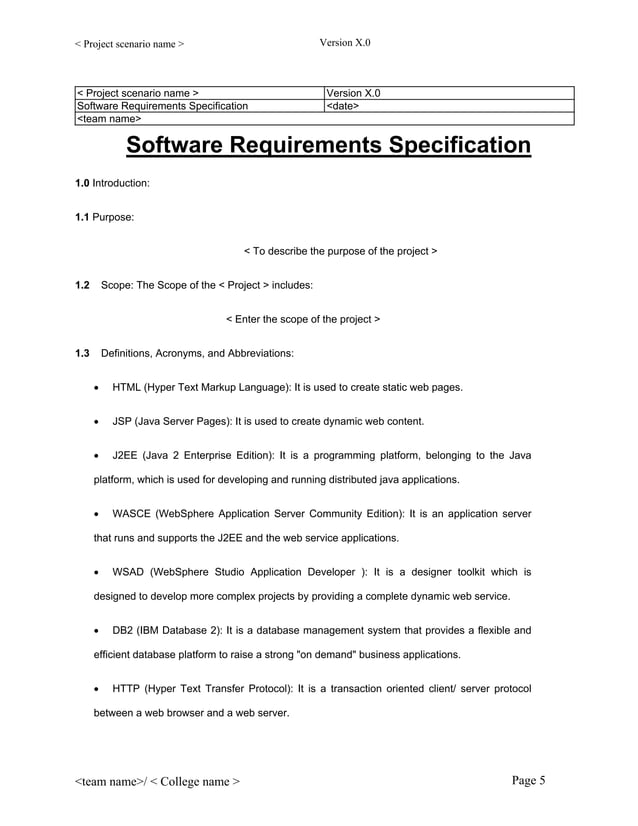 Srs format | PDF