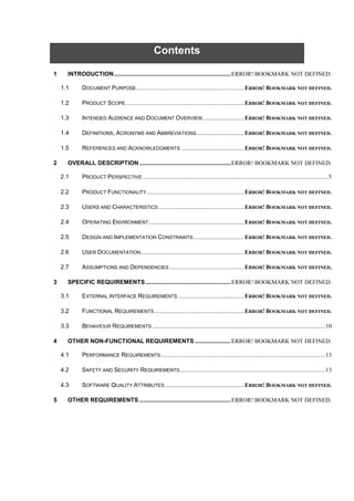 Software Requirements Specification for restaurant management system | PDF