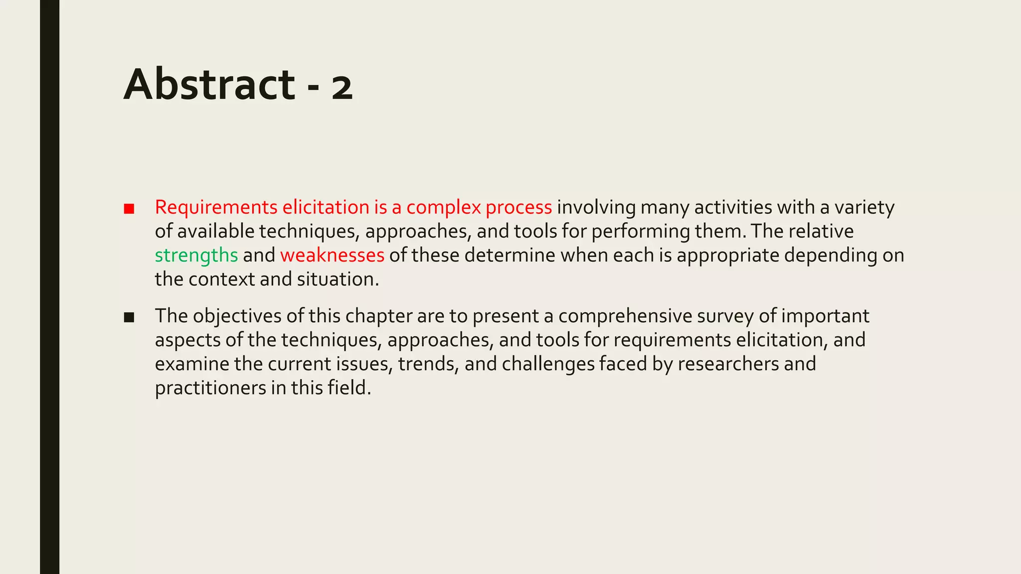 Requirements Elicitation: A Survey of Techniques, Approaches, and Tools ...