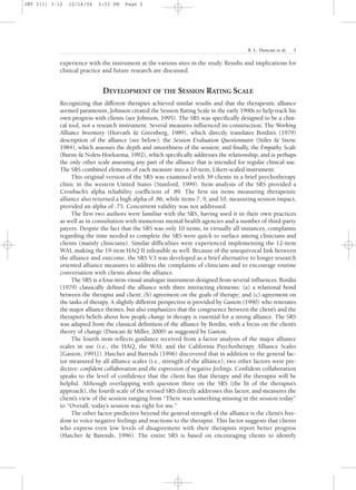 Session Rating Scale (SRS) | PDF