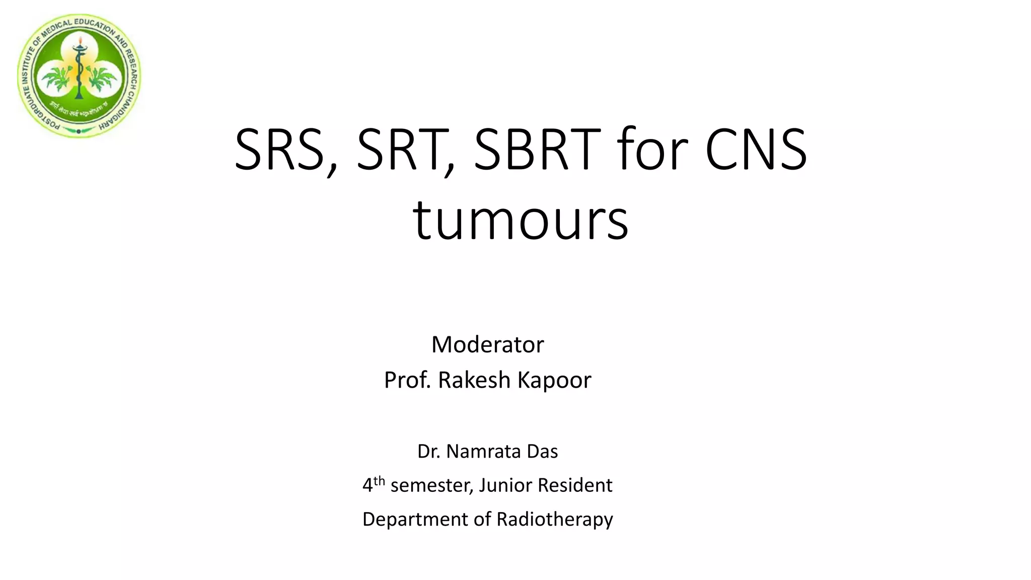 SRS, SRT CNS Tumours | PDF