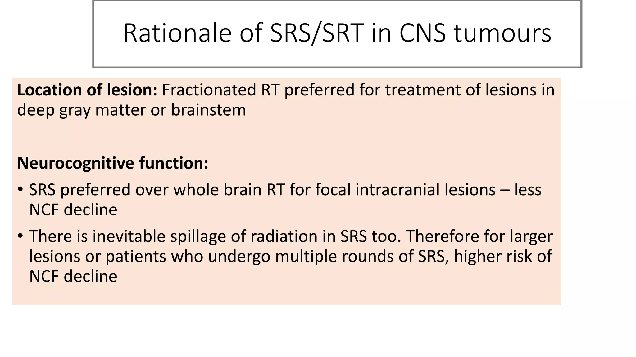 SRS, SRT CNS Tumours | PDF