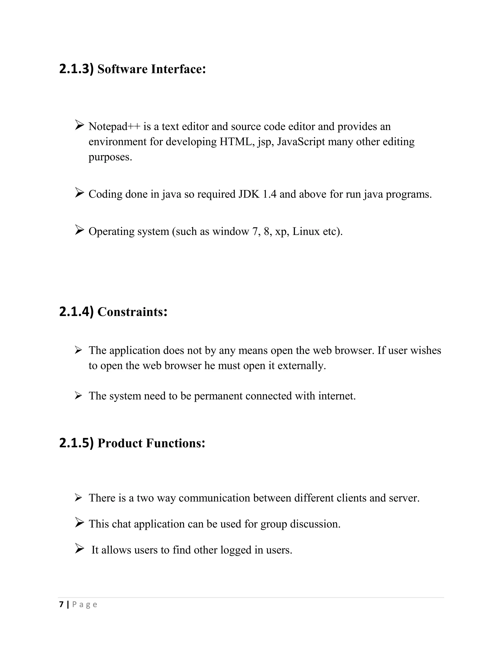 SRS FOR CHAT APPLICATION | PDF