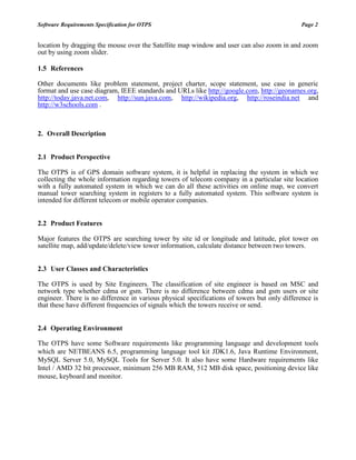 Software Requirements Specification (SRS) for Online Tower Plotting System (OTPS) | PDF