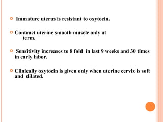 Drugs for Uterine muscle Contractality | PPT