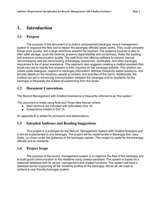 Software Requirements Specification (SRS) - Records Management with ...