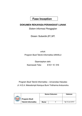 Srs sistem informasi penggajian | PDF