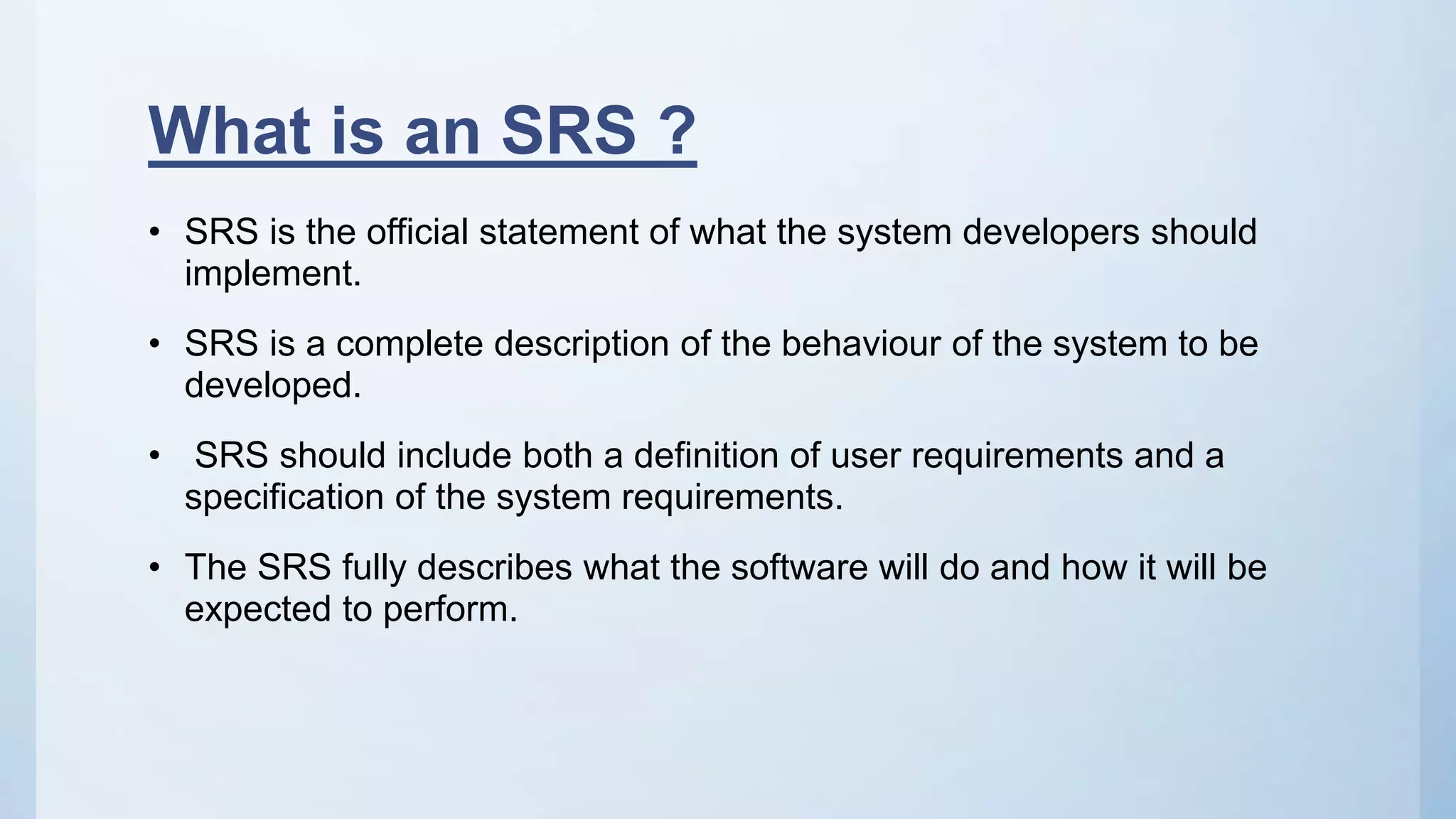 Srs Software Requirement Specification Pptx