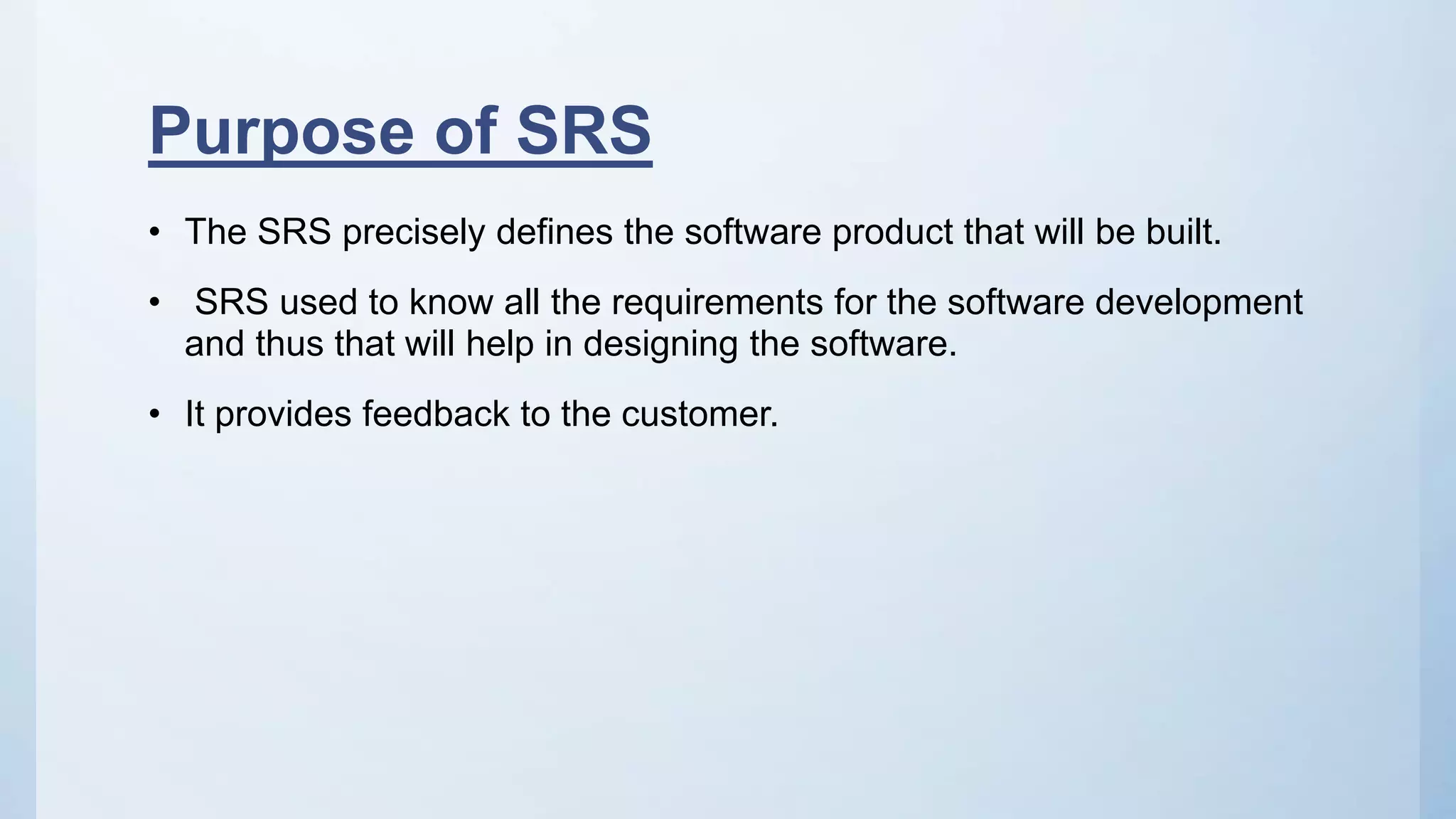 SRS(software requirement specification) | PPTX