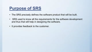 SRS(software requirement specification) | PPTX