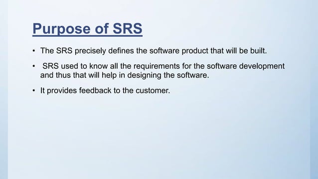 SRS(software requirement specification) | PPTX | Operating Systems ...