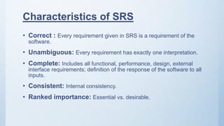 SRS(software requirement specification) | PPTX