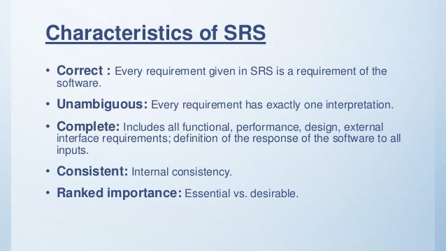 Characteristics and components of srs in software engineering - polarroll