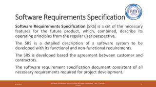 Srs (software requirement specification) in software engineering basics ...