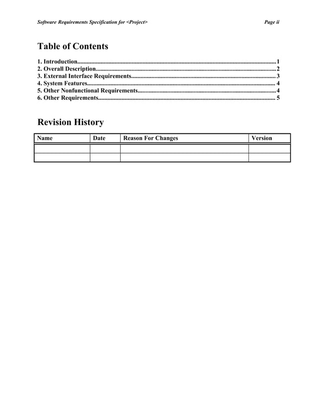 Srs template 1 | PDF