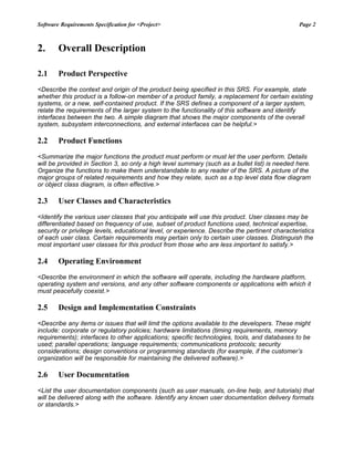 Srs template 1 | PDF