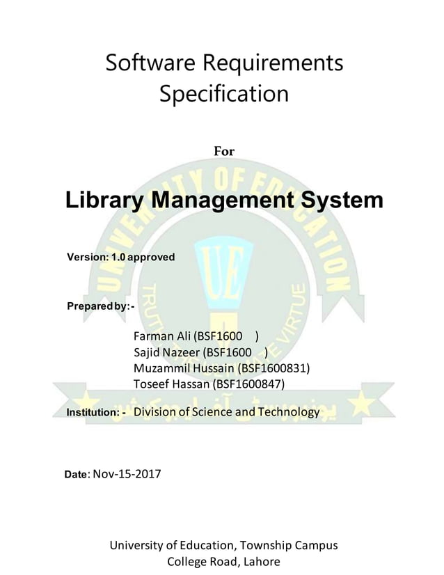 SRS for Library Management System | DOCX | Desktop Publishing | Computer Software and Applications