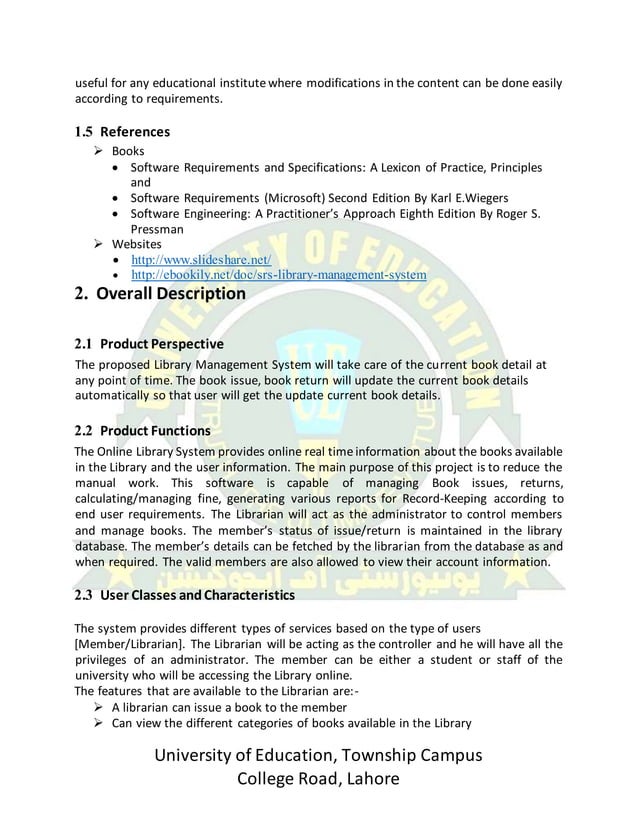 SRS for Library Management System | DOCX | Desktop Publishing ...
