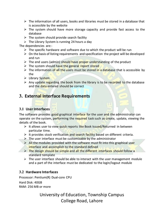 SRS for Library Management System | DOCX | Desktop Publishing ...