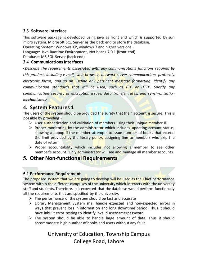 SRS for Library Management System | DOCX | Desktop Publishing ...