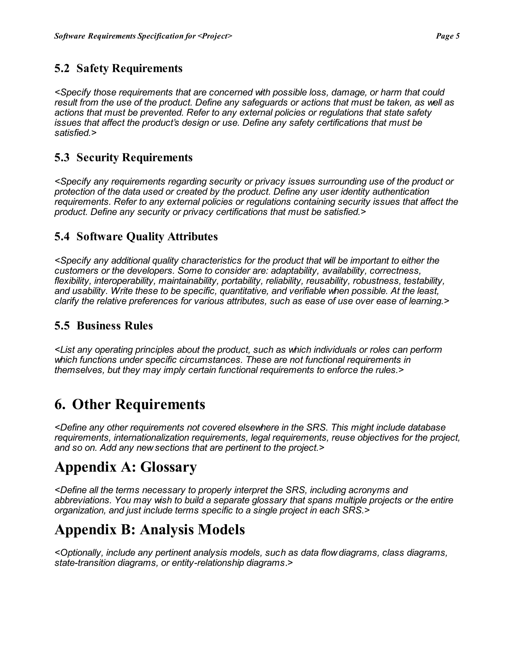 Srs template ieee | DOC
