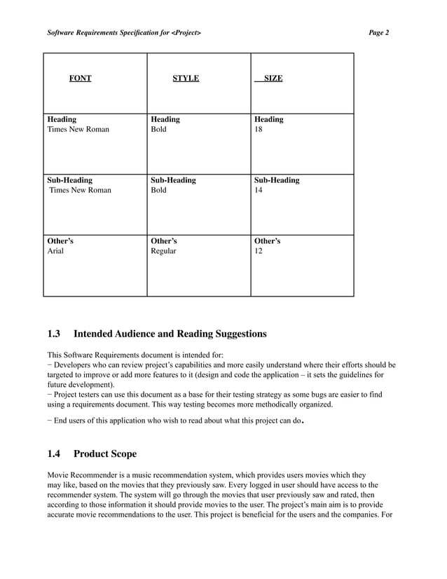 Srs template ieee-movie recommender | PDF | Operating Systems ...
