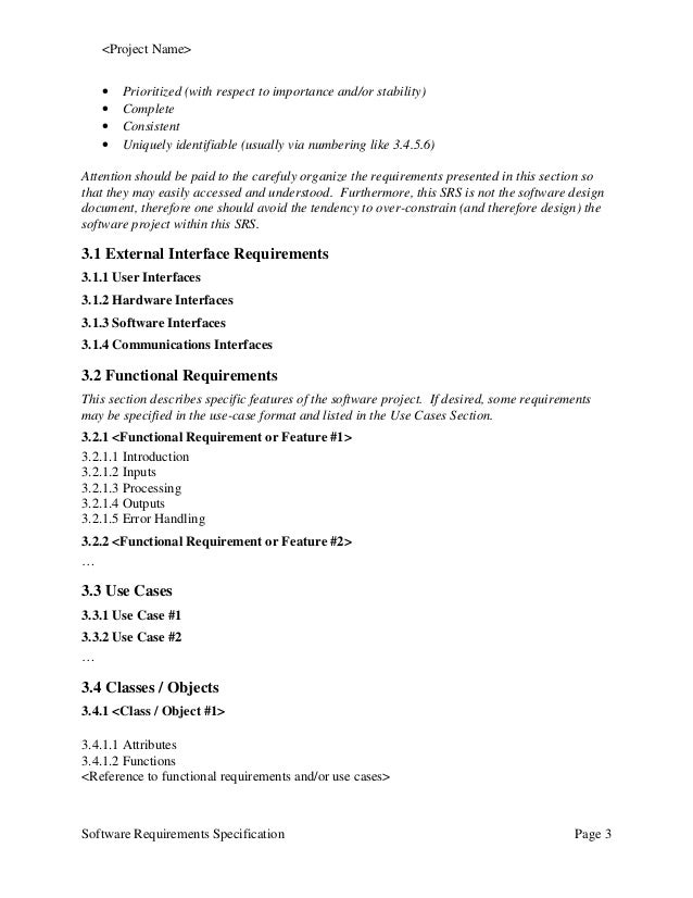 Srs template for mini project i (1)