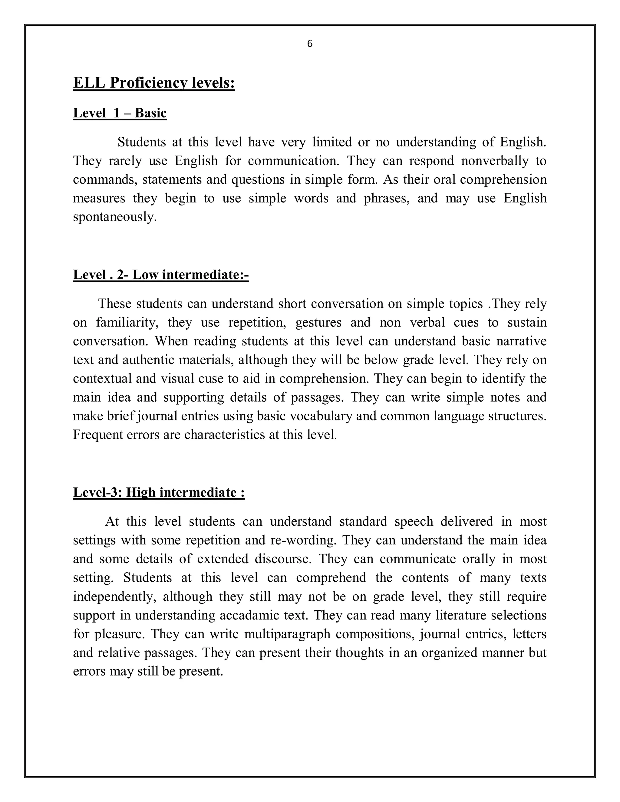 Proficient and Non proficient Learners | PDF