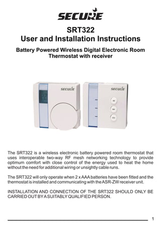 Secure SRT322_User__Installation_instructions | PDF | Technology ...