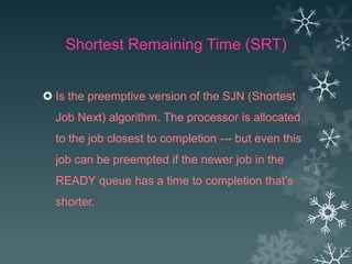 Srt algorithm | PPTX