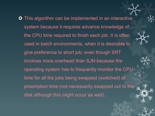 Srt algorithm | PPTX