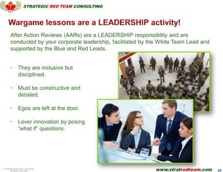 Strategic Red Team Consulting - Introduction to Business Wargaming | PDF