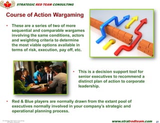 Strategic Red Team Consulting - Introduction to Business Wargaming | PDF