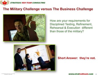 Strategic Red Team Consulting - Introduction to Business Wargaming | PDF