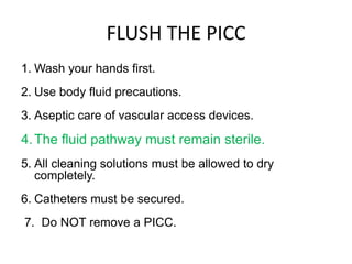 Srt how picc | PPTX | First Aid | Injuries