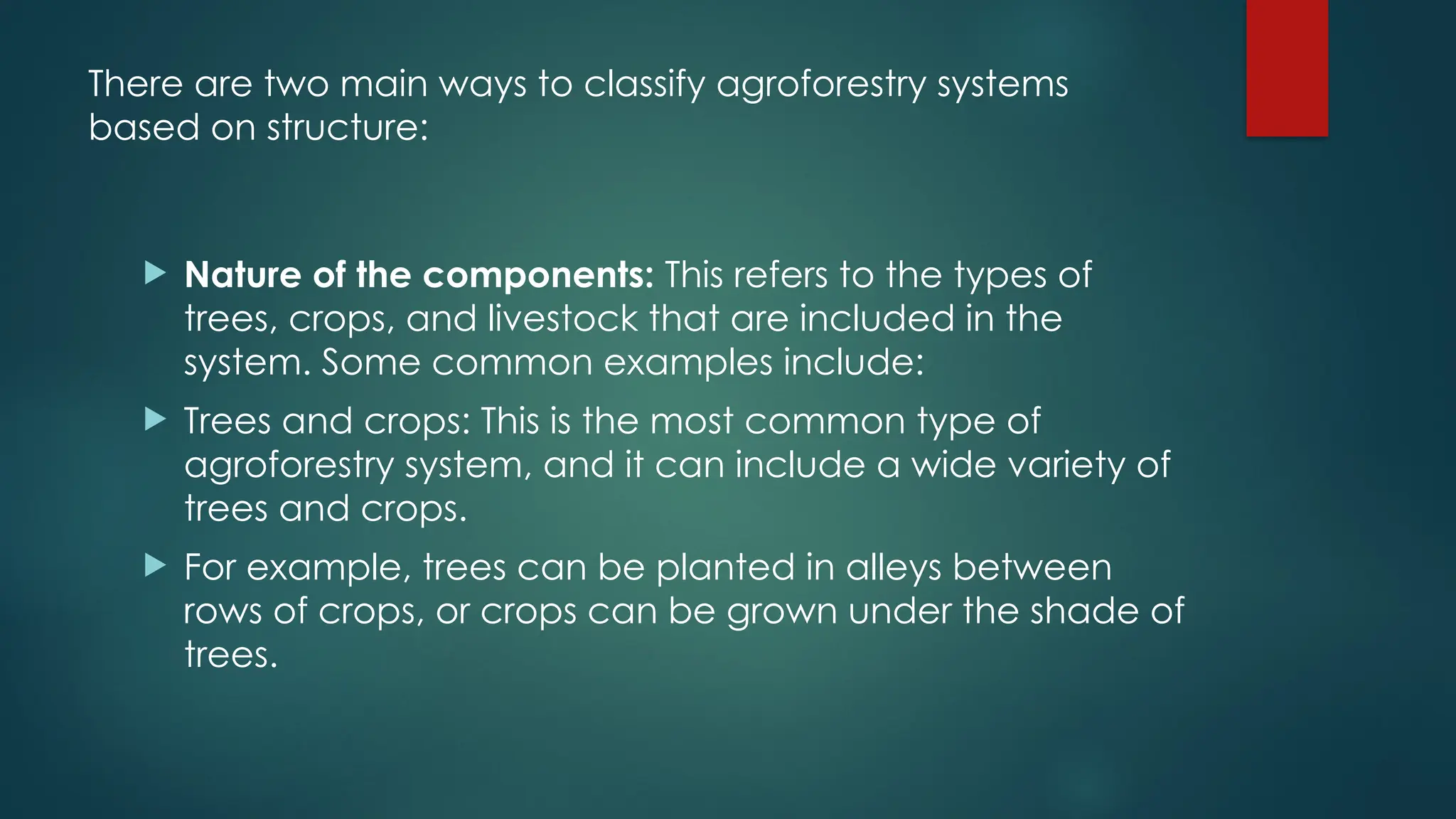 SRUCTURAL CLASSIFICAION OF AGROFORESTRY SYSTEM.pptx