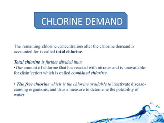 chlorination n chlorine demand | PPTX