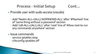 Hadoop Cluster - Basic OS Setup Insights | PPTX