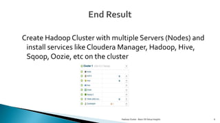 Hadoop Cluster - Basic OS Setup Insights | PPTX