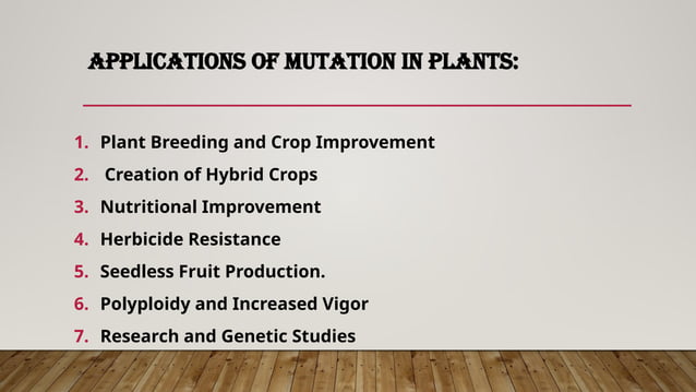 About the Mutation and its types in plants | PPT
