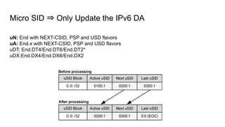 SRv6 note from book and some drawing for different srv6 packet format | PPT