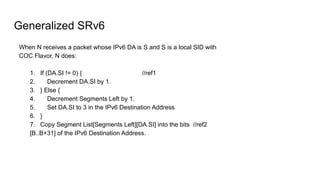 SRv6 note from book and some drawing for different srv6 packet format | PPT