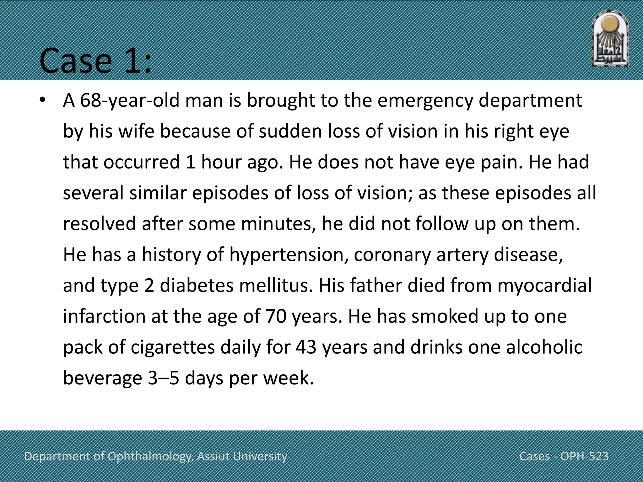 Common retinal diseases, case discussion.pptx | Eye and Vision ...