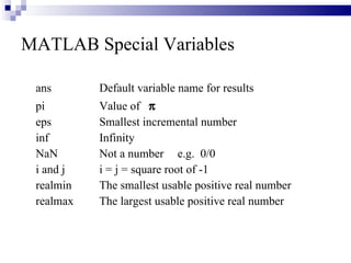Brief Introduction to Matlab | PPT