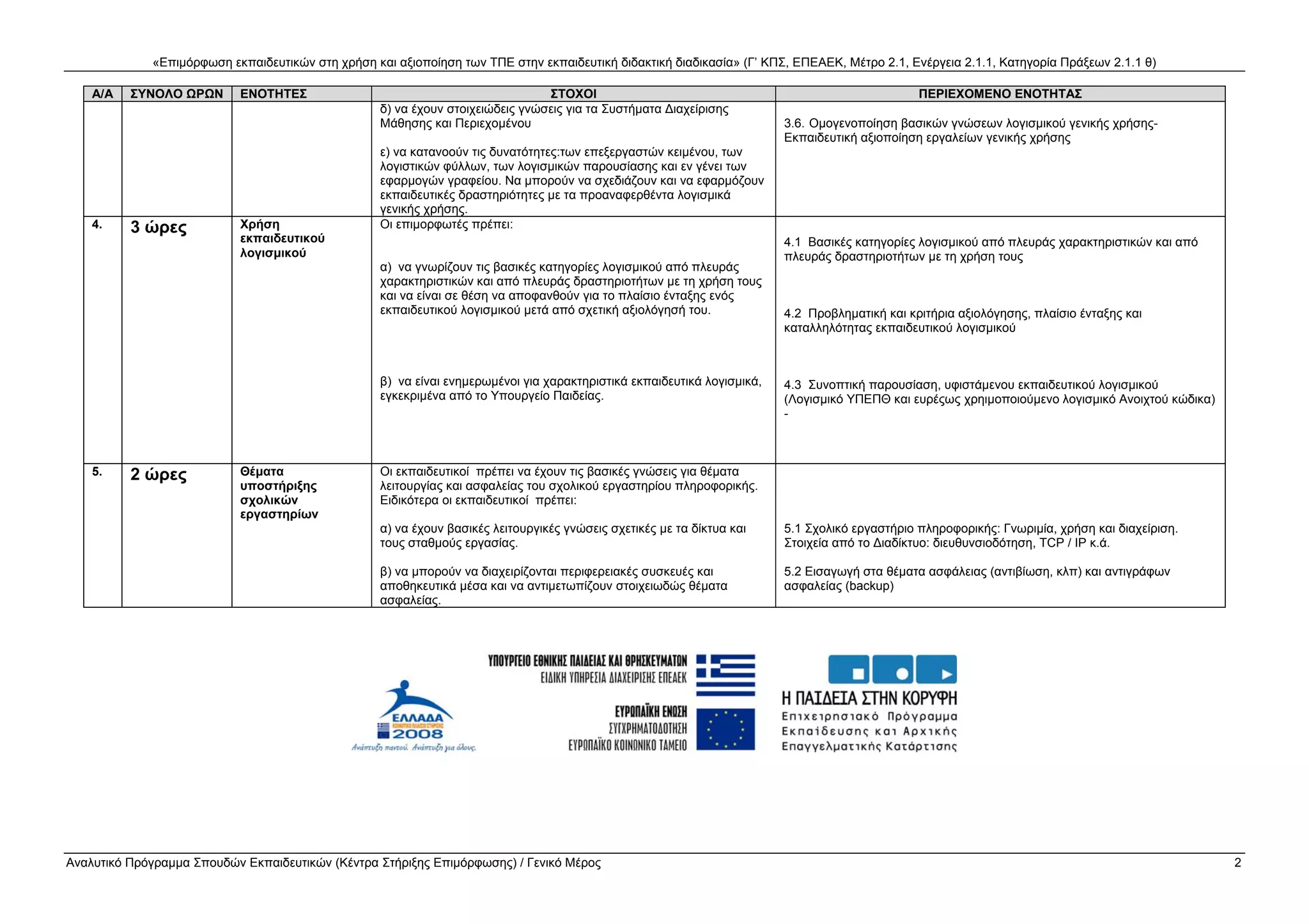 ΑΝΑΛΥΤΙΚΟ ΠΡΟΓΡΑΜΜΑ ΣΠΟΥΔΩΝ ΓΕΝΙΚΟΥ ΜΕΡΟΥΣ | PPT