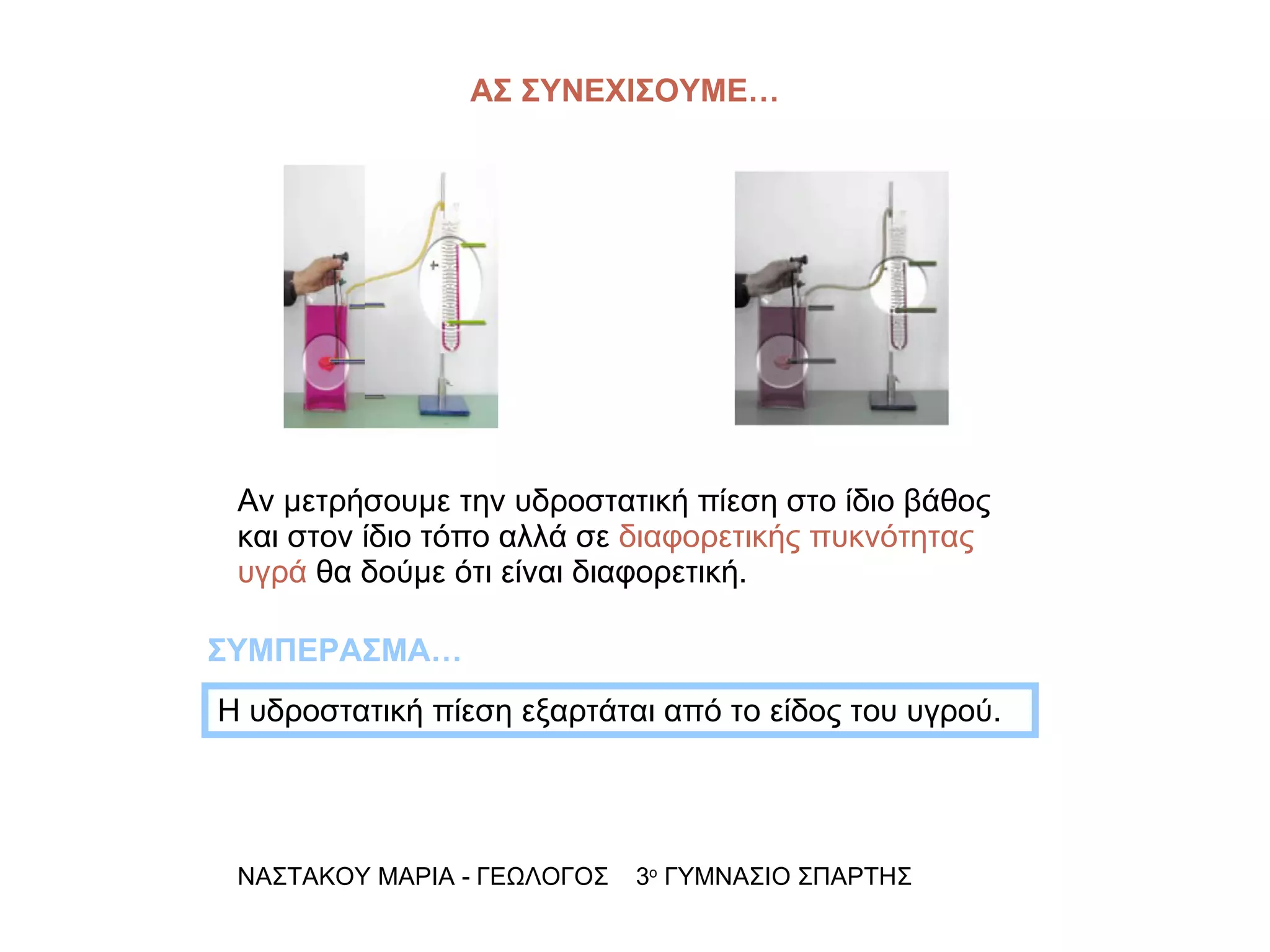 ΥΔΡΟΣΤΑΤΙΚΗ ΠΙΕΣΗ | PPT