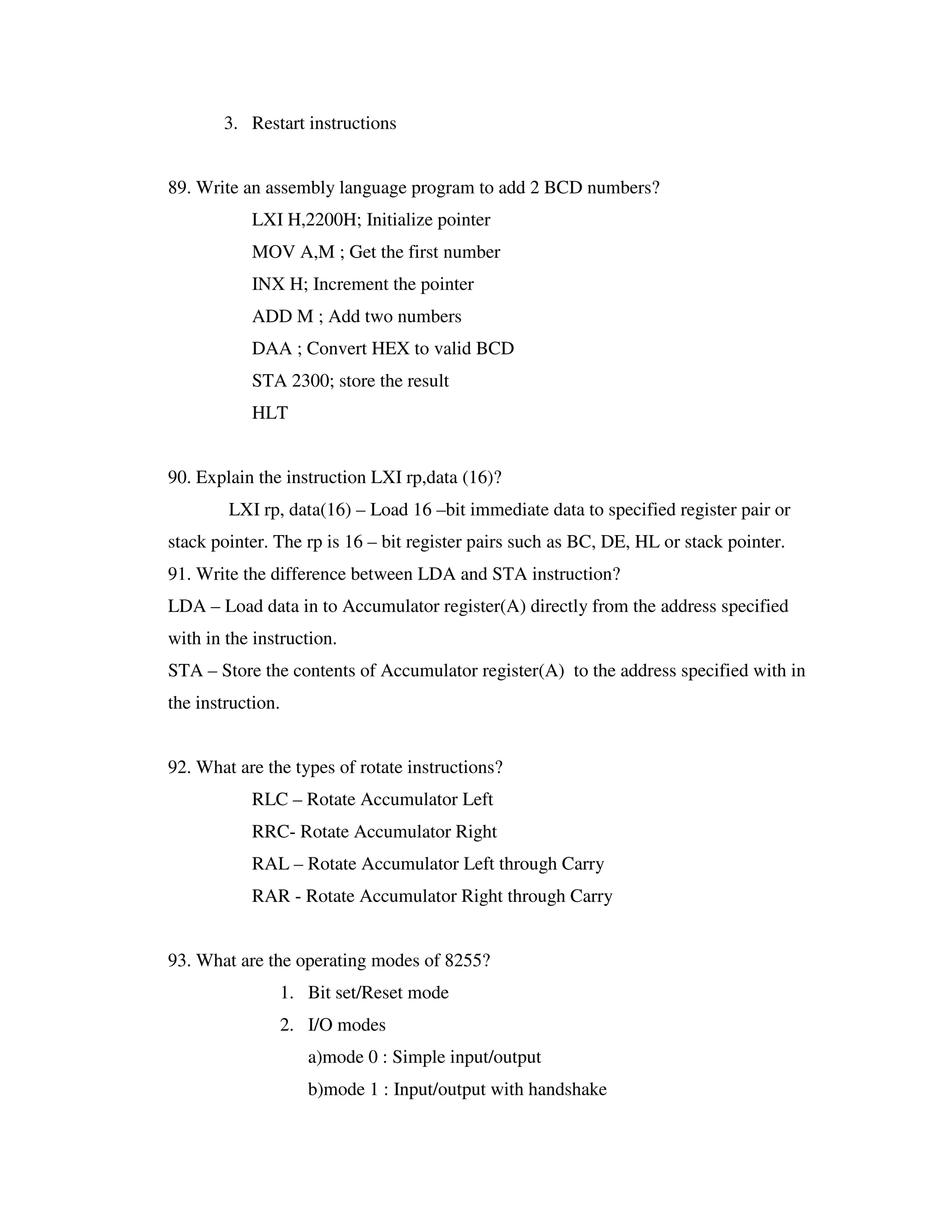 T-states in microprocessor 8085 | PDF