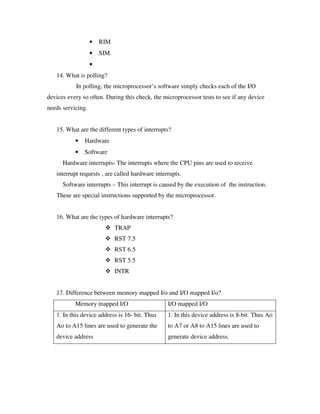 T-states in microprocessor 8085 | PDF