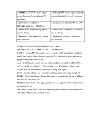 T-states in microprocessor 8085 | PDF