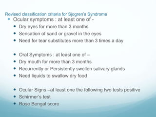 sjogren's syndrome | PPTX